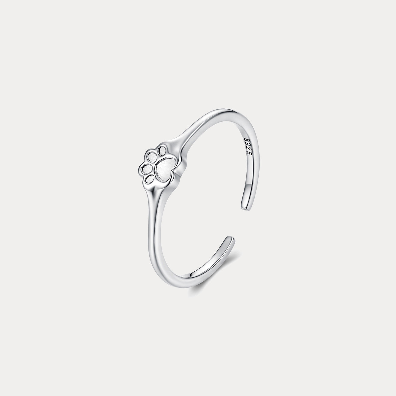 Selenichast Silver Cat Paw Ring Animal Jewelry Gift for Women