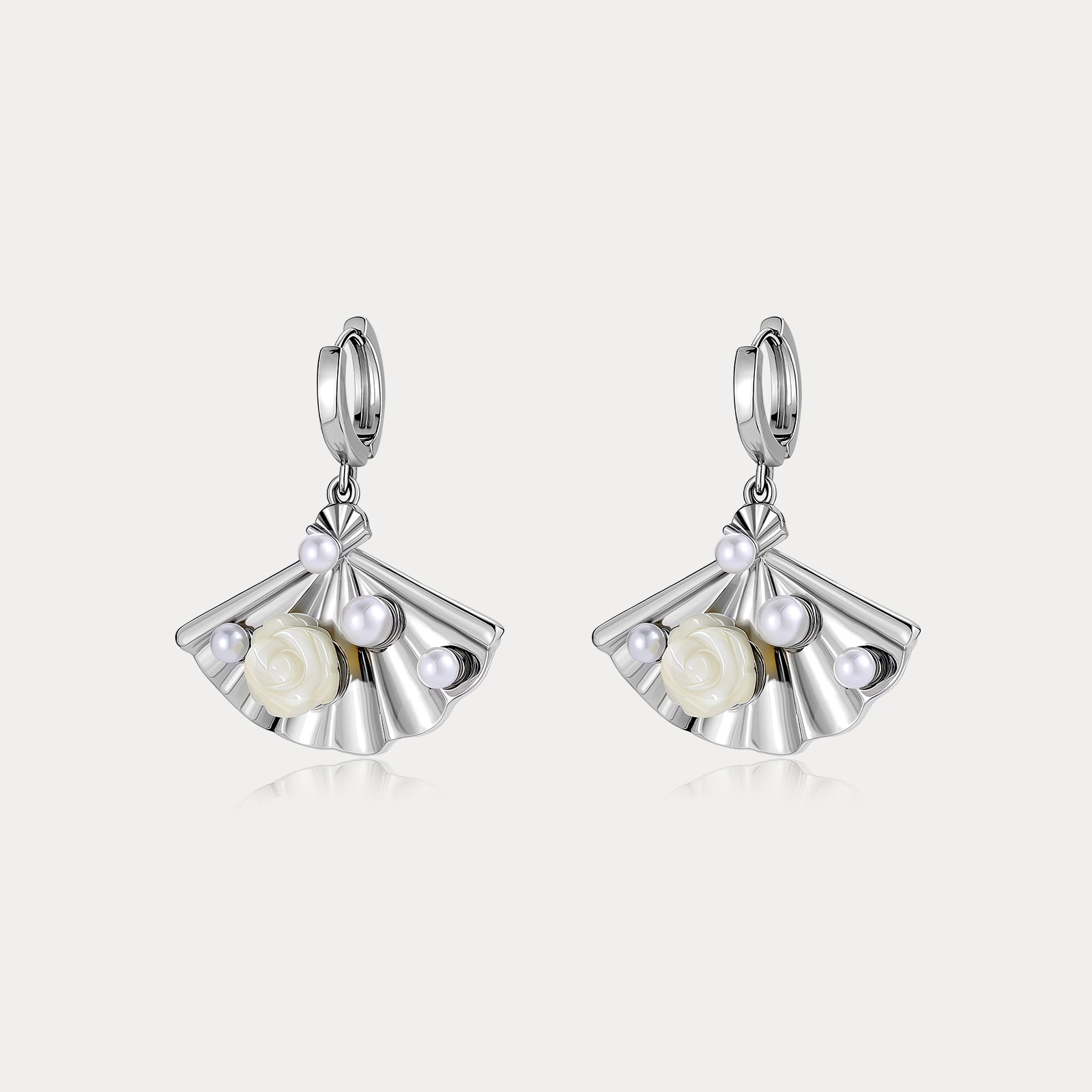 Selenichast Folding Fan Earrings Everyday Jewelry Gift for Women