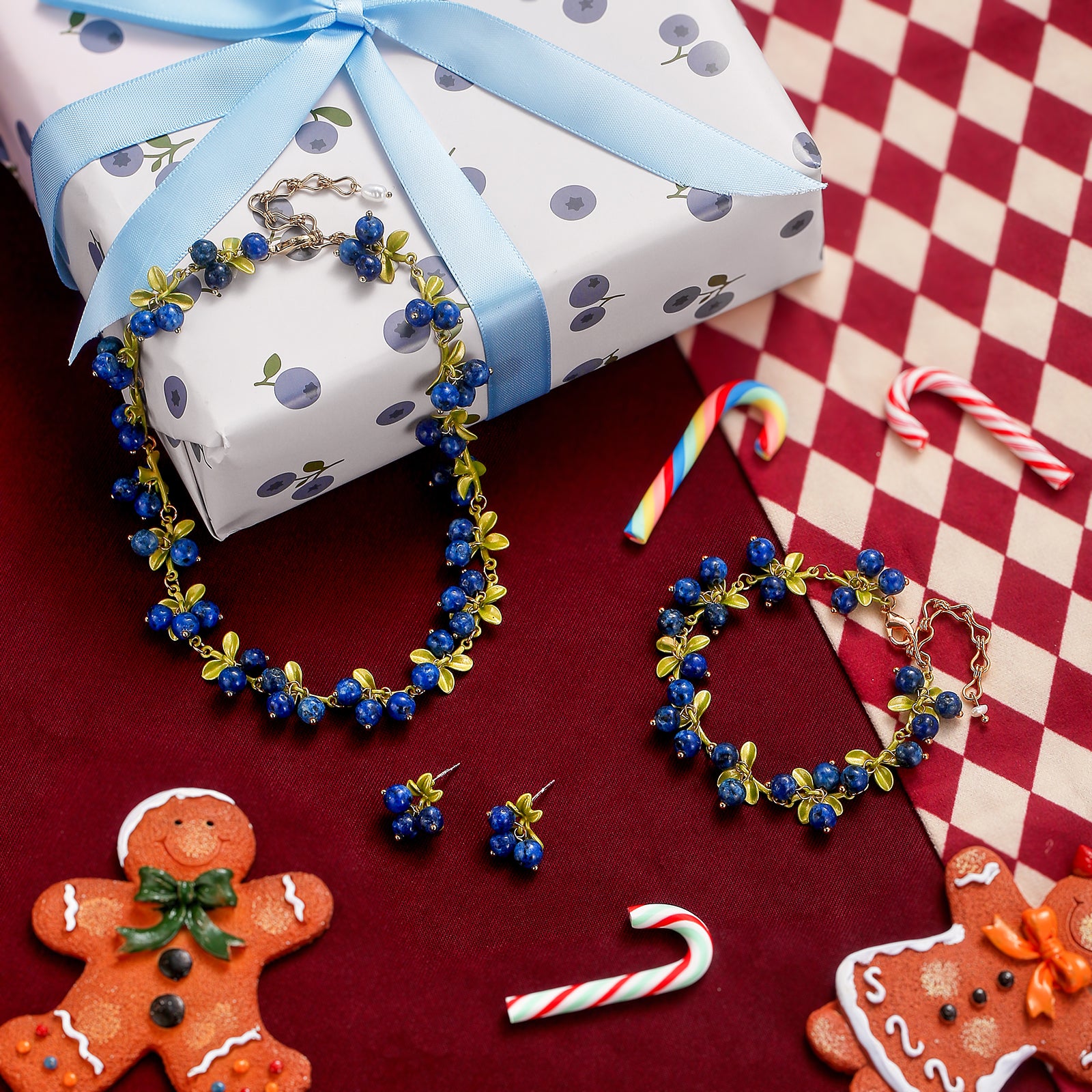Selenichast Blueberry Jewelry Set with Gift Wrapping Jewelry Gift for ...