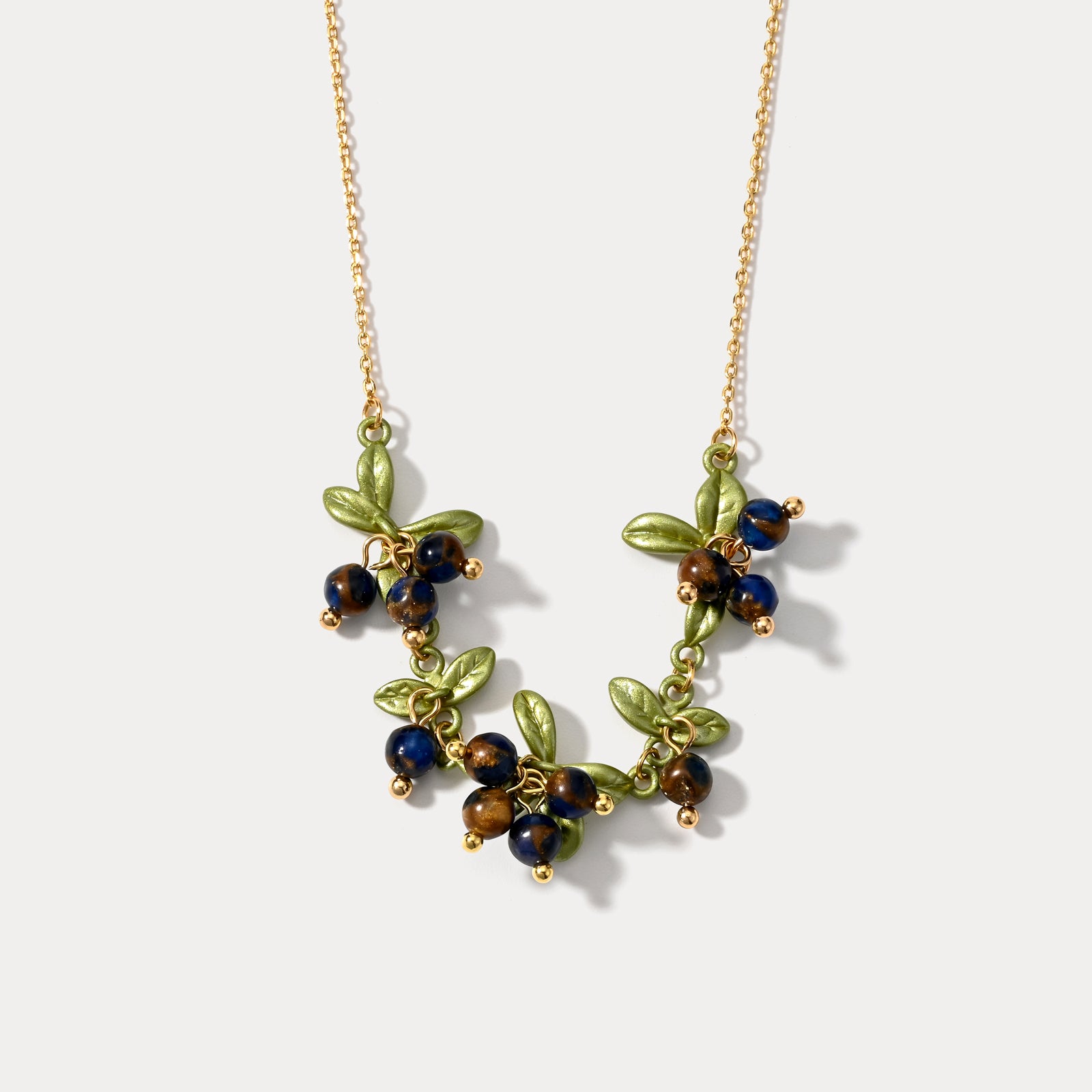 Blueberry Necklace | Blue Gemstone Necklace for Women | Gold Necklace ...