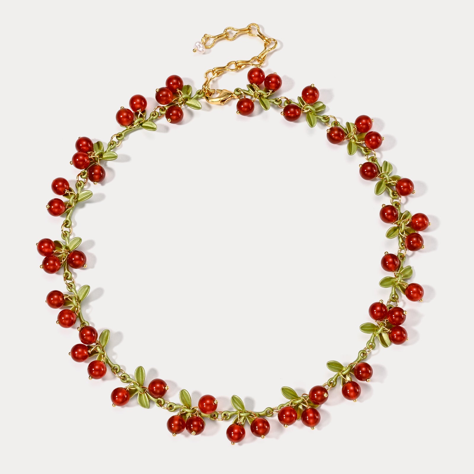 Berry Necklace | Berry Jewelry | Pink Stone Necklace | Charm Bead ...