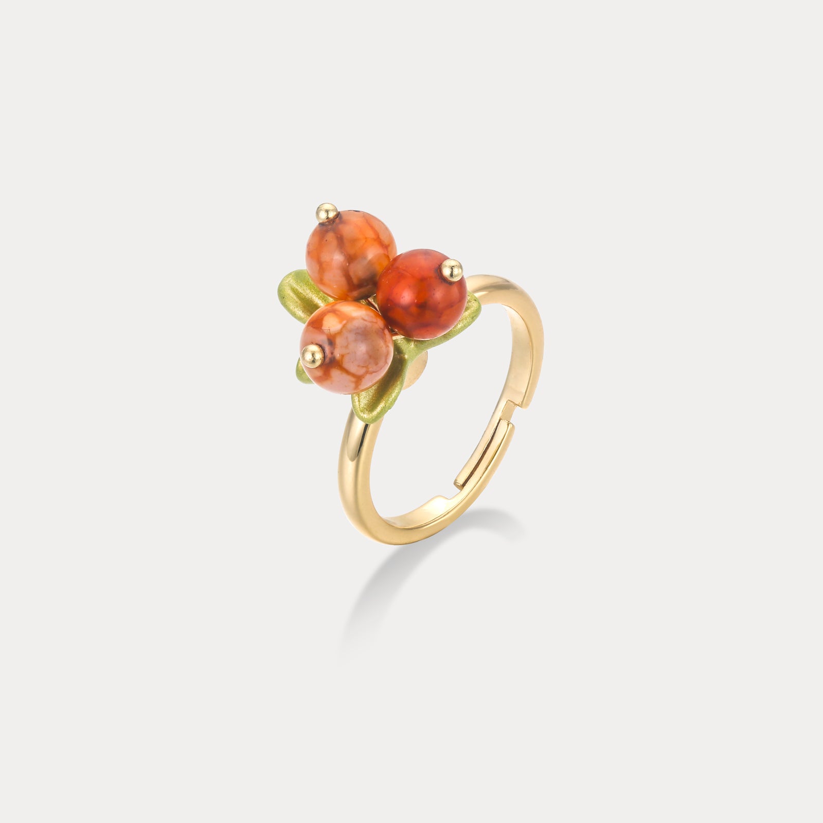 Selenichast Gold Berry Ring Orchard Berry Jewelry for Women