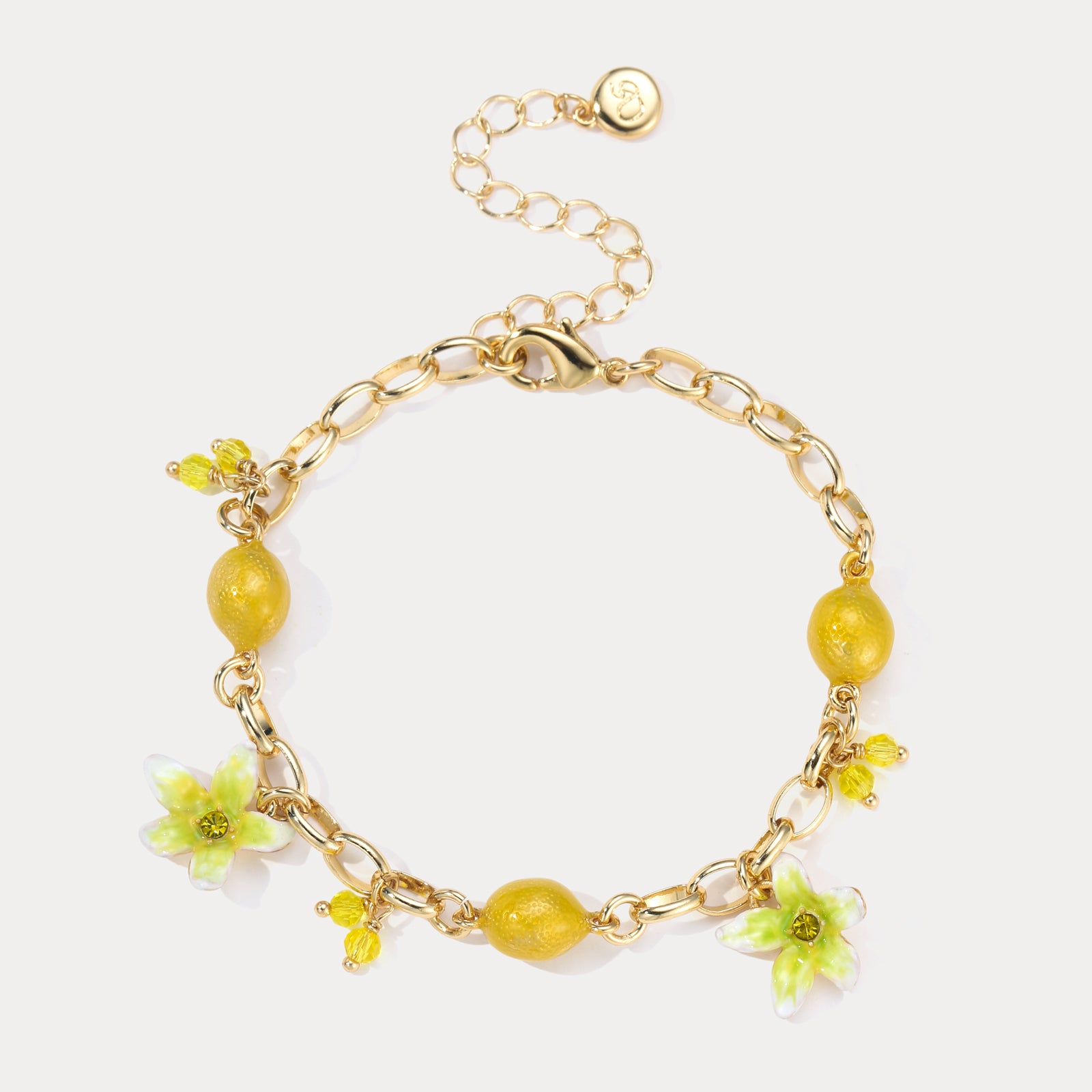 Lemon Bracelet | Enamel Lemon Bracelet | Enamel Fruit Bracelet | Lemon ...