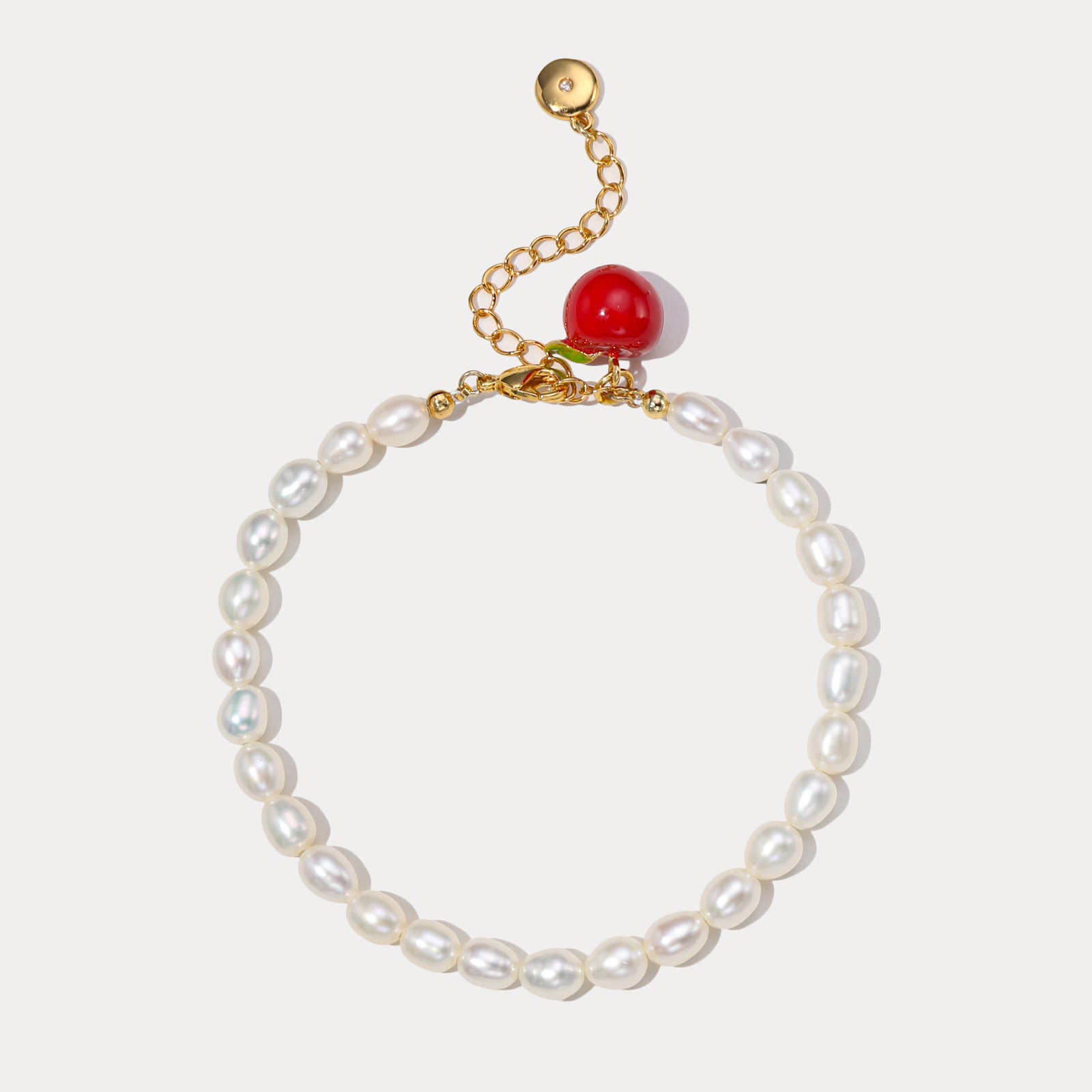 Apple Pearl Bracelet | Enamel Apple Pearl Beaded Bracelet | Fruit ...