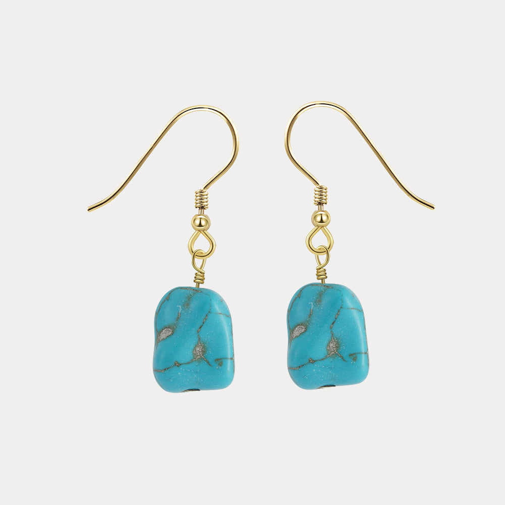 Selenichast 14K Gold And Rhodium On Sterling Silver Turquoise Gemstone ...