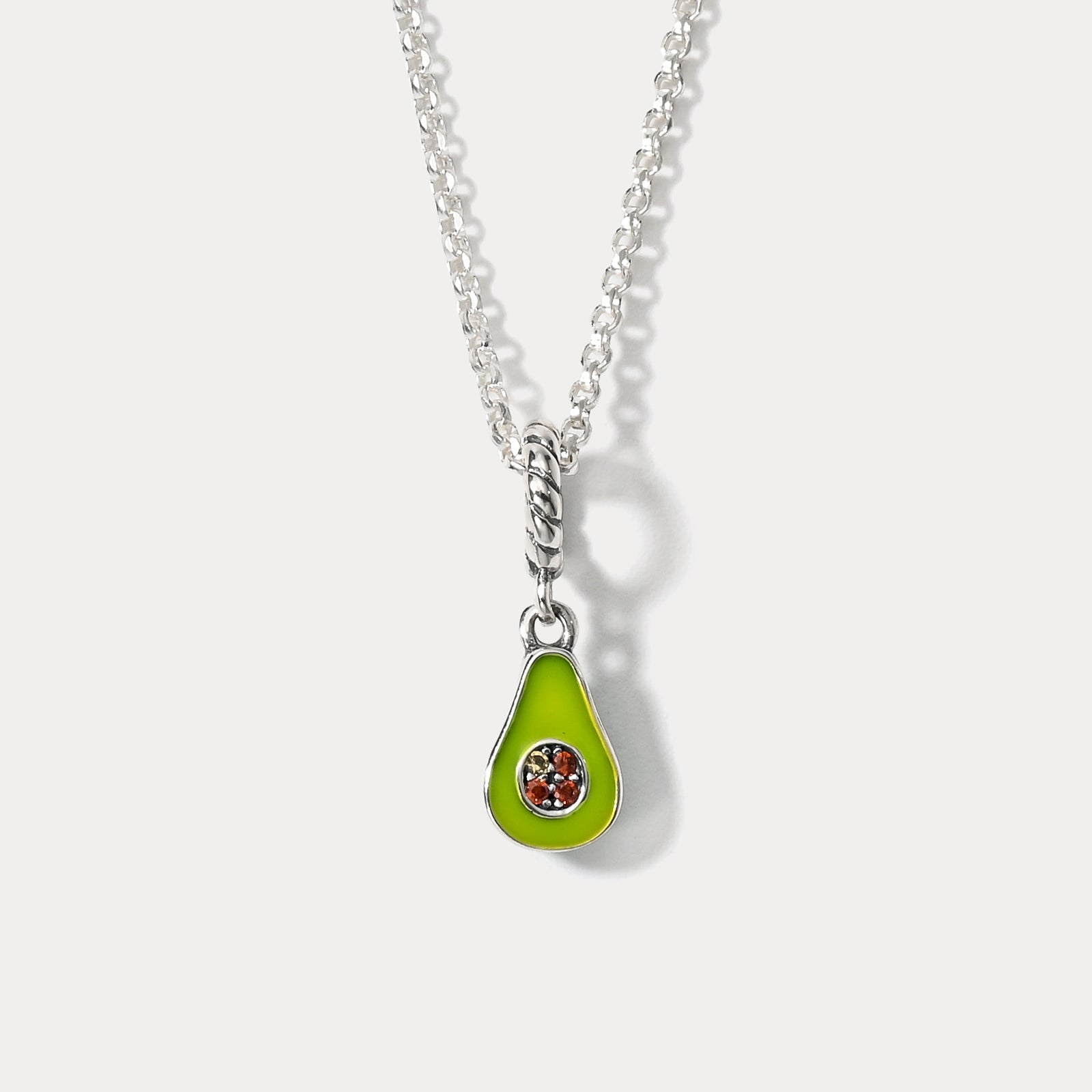 Selenichast 925 Sterling Silver Avocado Pendant Necklace Nature Summer ...