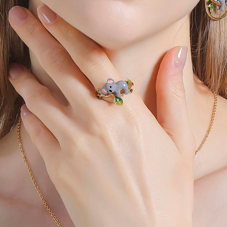 Selenichast Koala Ring for Women | Koala Bear Ring | Adjustable Koala ...